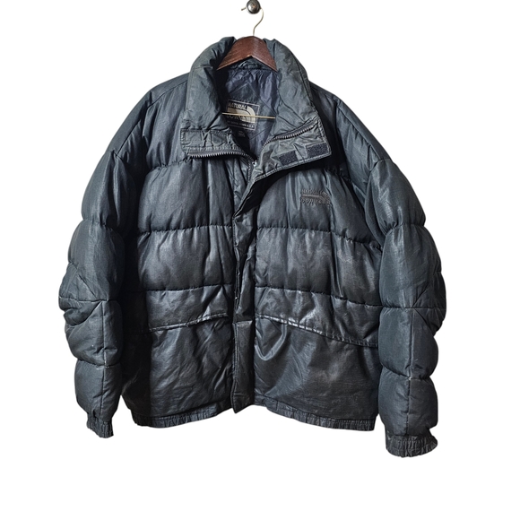 Vintage | Jackets & Coats | Vintage Natural Down Black Puffer Jacket ...